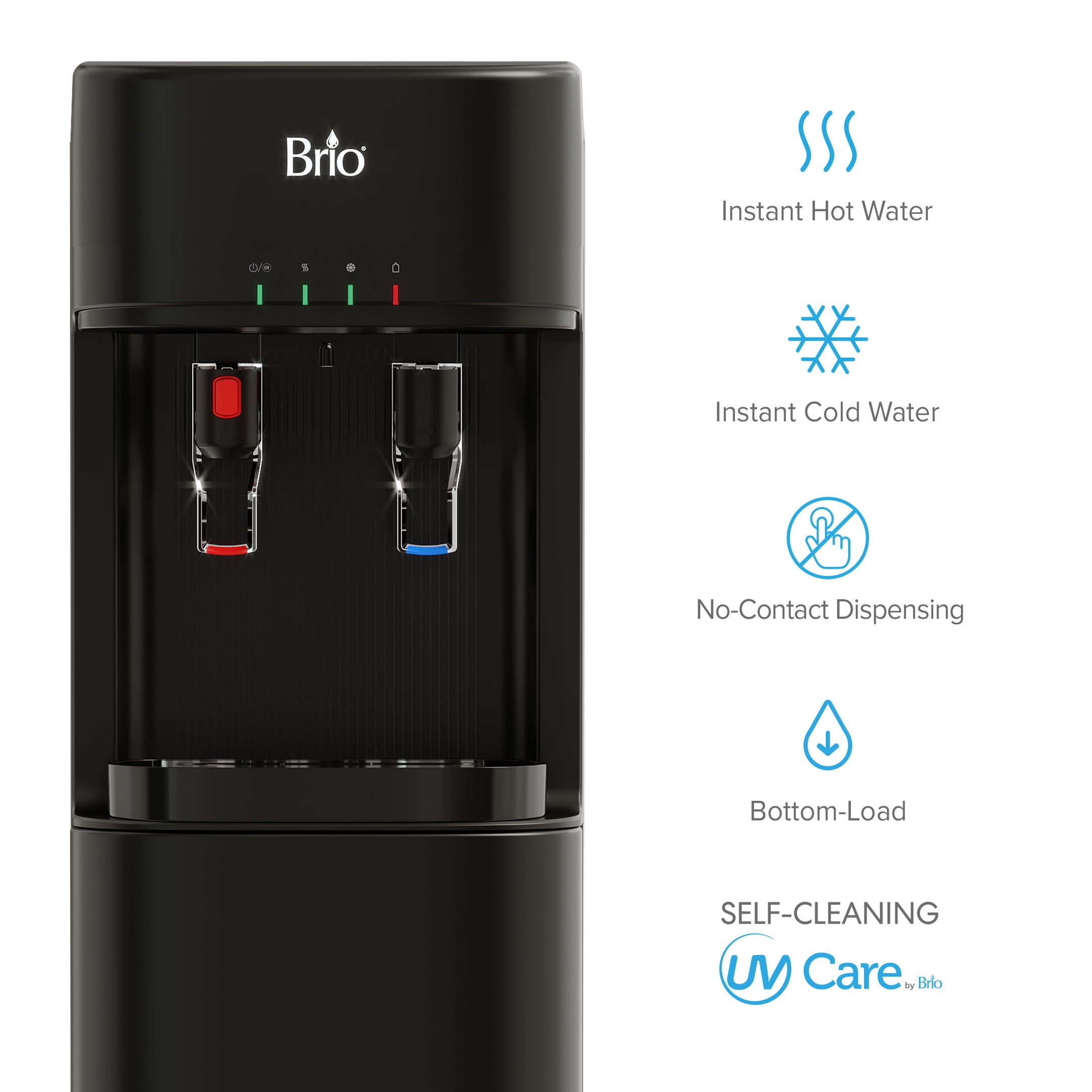300 Series Bottom Load Water Cooler, Black | Brio – Brio Water
