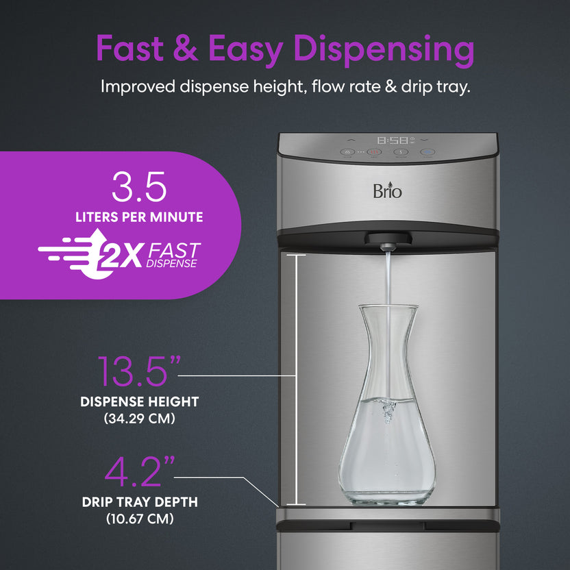 Brio 740 Series Self-Cleaning Bottom Load Water Cooler | Brio – Brio Water