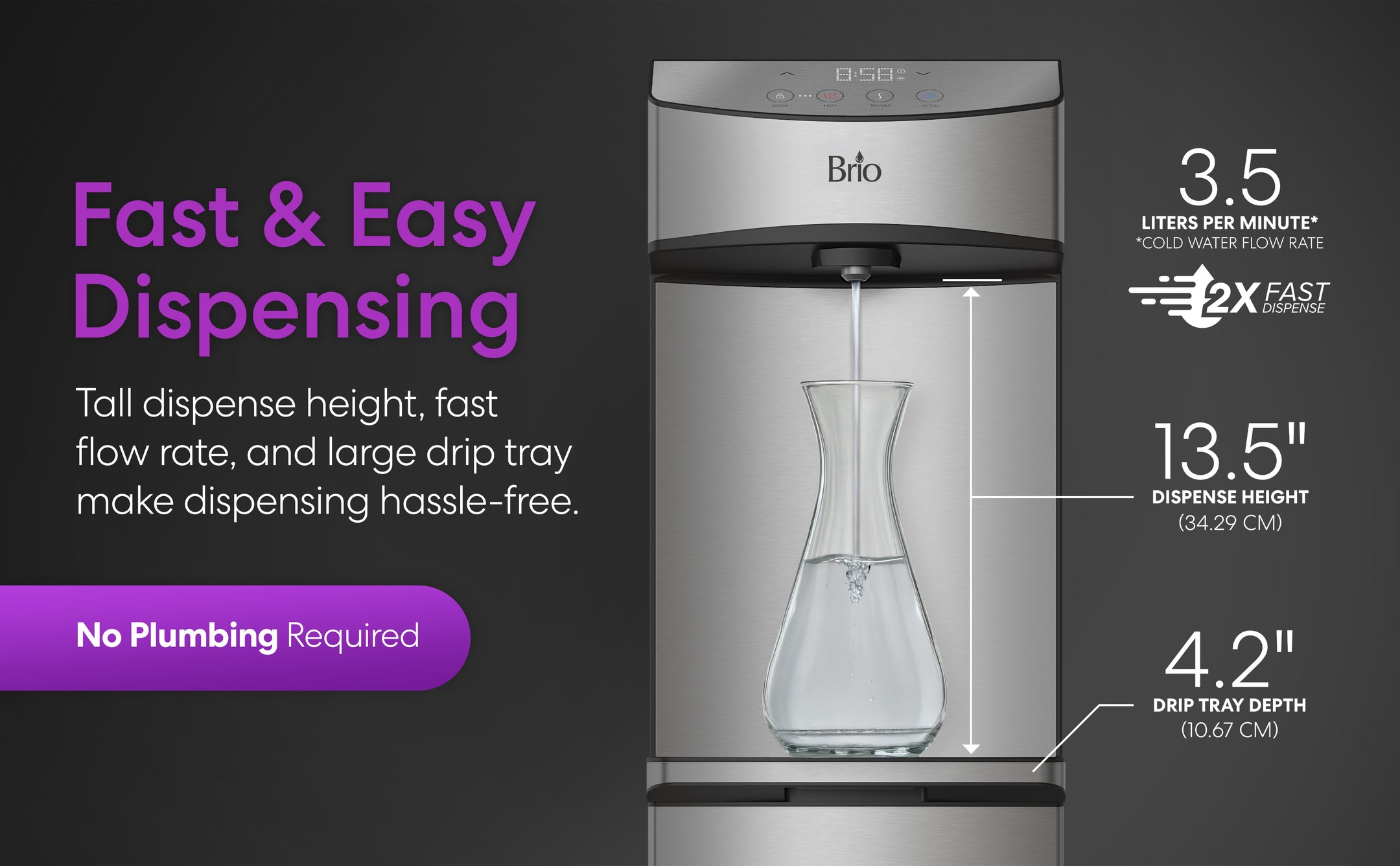 Brio 740 Series Self-Cleaning Bottom Load Water Cooler | Brio – Brio Water