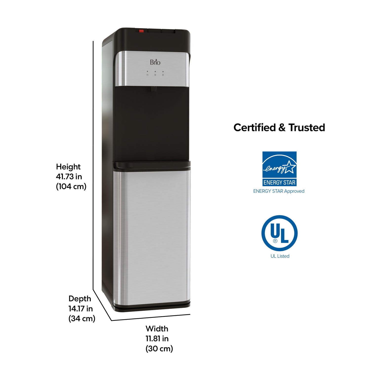 Brio 430 Series 3-Stage Bottleless Water Cooler | Brio Water