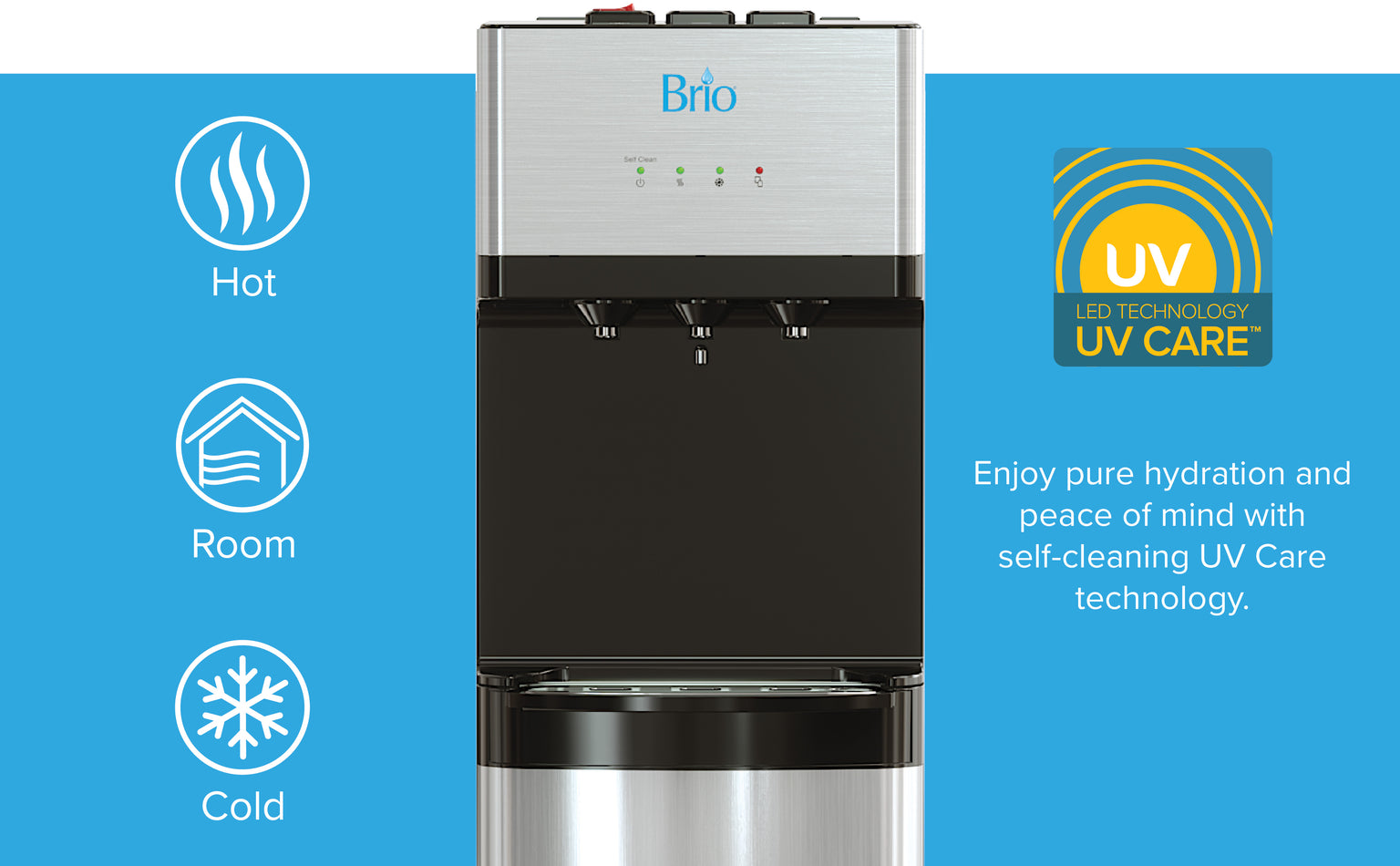 Brio Tri-temp 4-stage Point of Use Bottleless Water Cooler – Brio Water