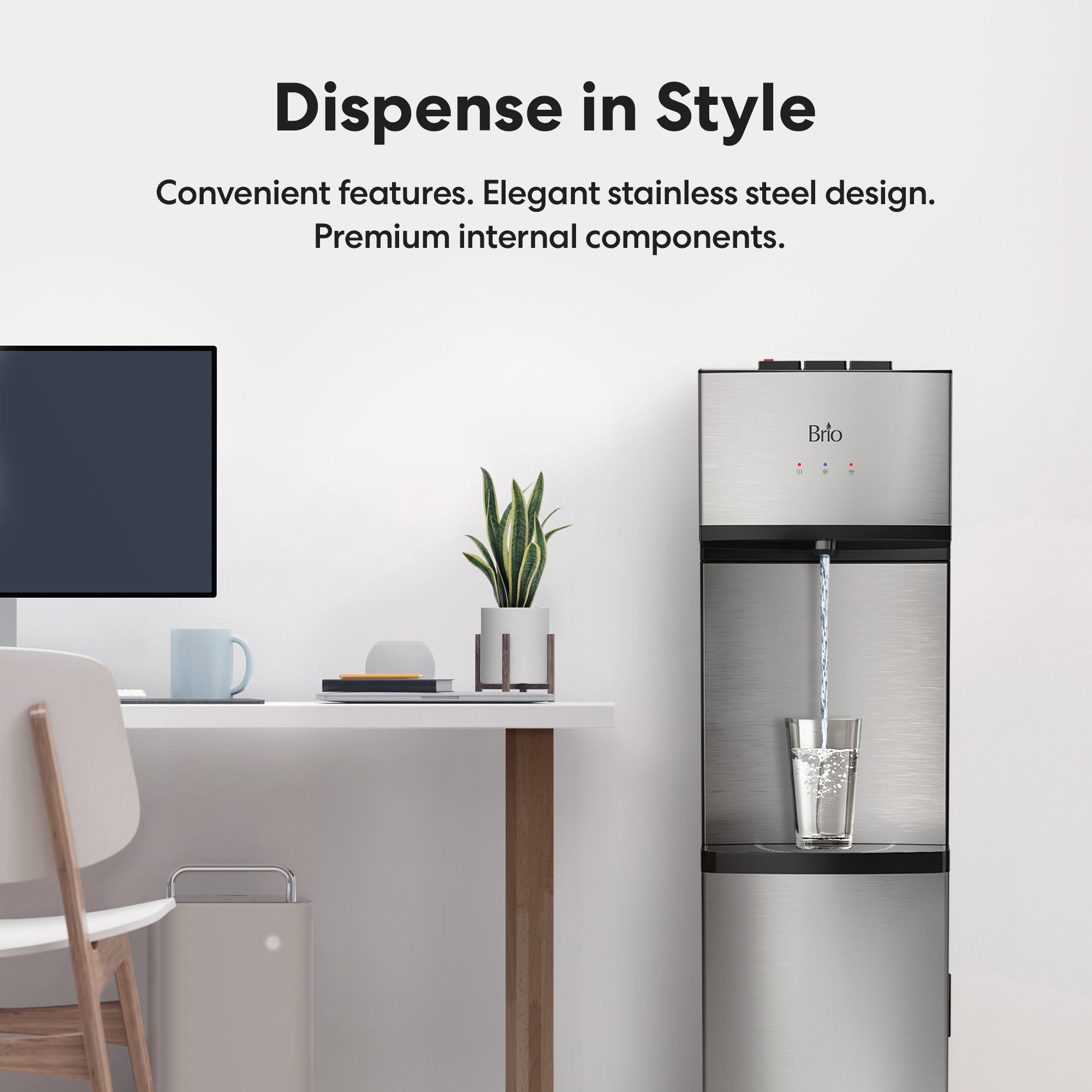 Brio 530 Series 4-Stage RO Bottleless Water Cooler | Brio Water