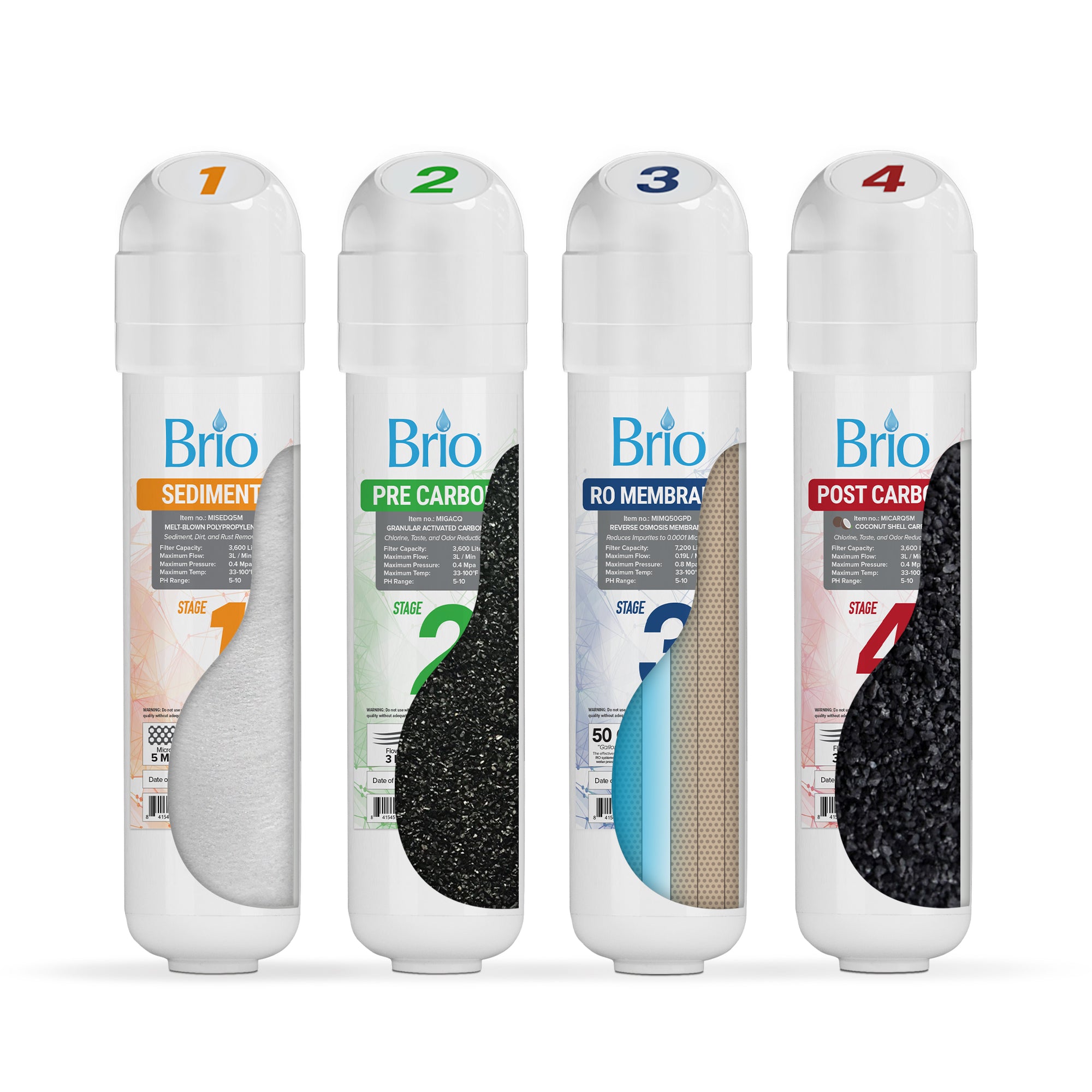 Brio 4 Stage RO Water Cooler Filter Replacement Kit – Brio Water