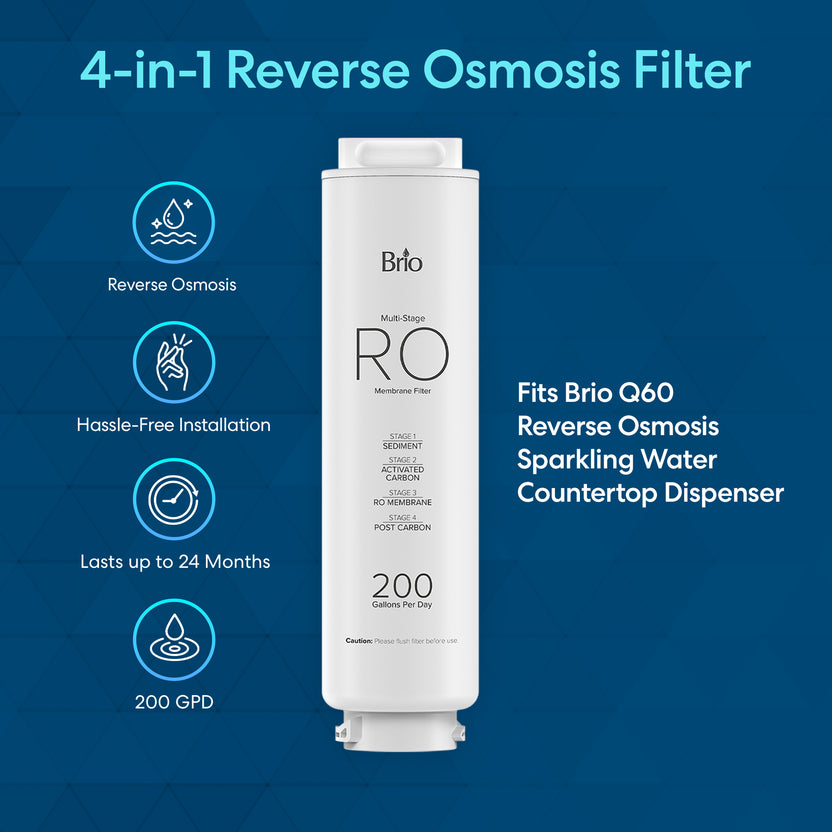 Brio Multi-Stage RO Filter 200GPD - Q60 Dispenser – Brio Water