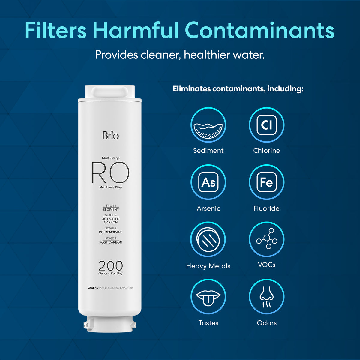 Brio Multi-Stage RO Filter 200GPD - Q60 Dispenser – Brio Water