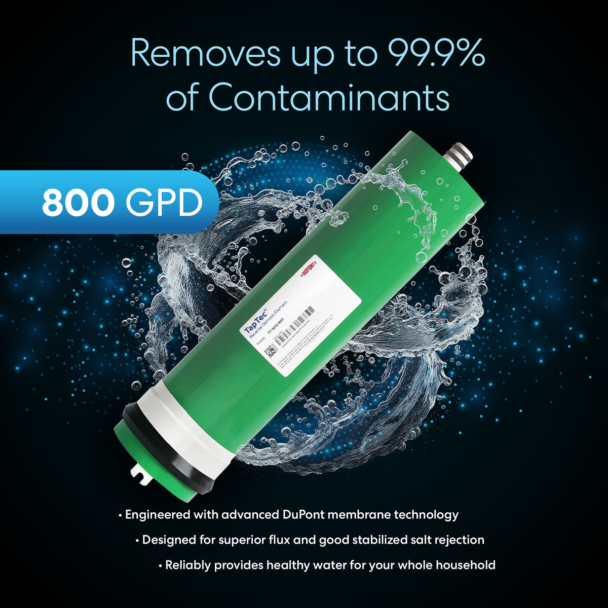 DuPont TapTec Reverse Osmosis Membrane 800 GPD – Brio Water