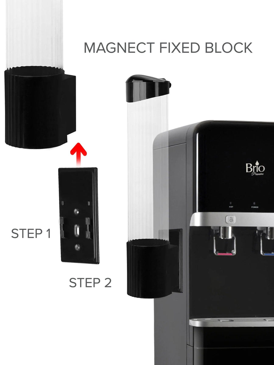 Cup Dispenser, Black | Brio Water