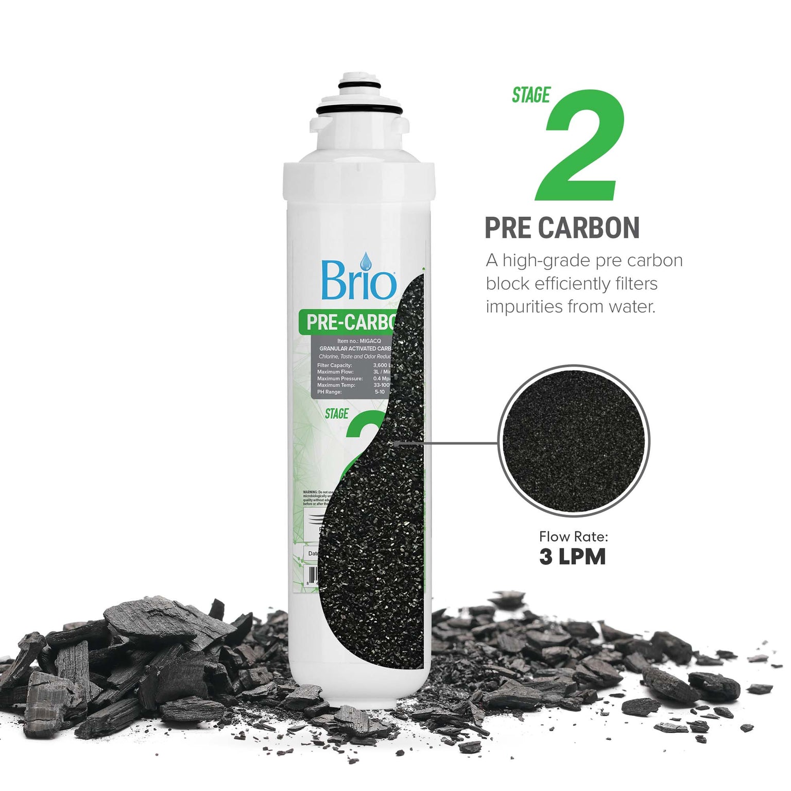 Brio Stage 2 Pre-Carbon Filter – CLPOURO420SCV2 – Brio Water